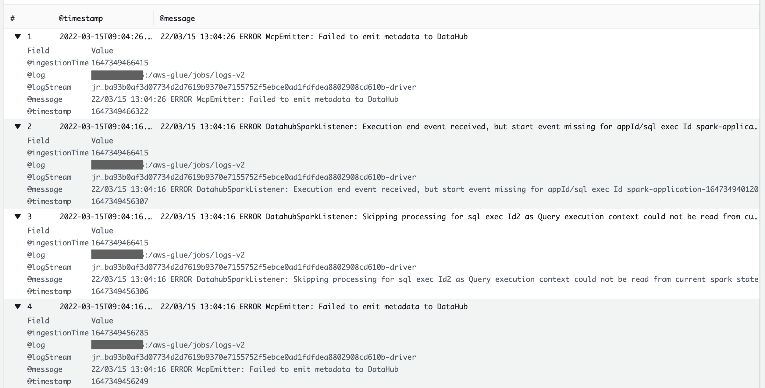 Spark Job on AWS Glue fails to Emit Metadata · Issue #4414 · datahub-project/datahub · GitHub