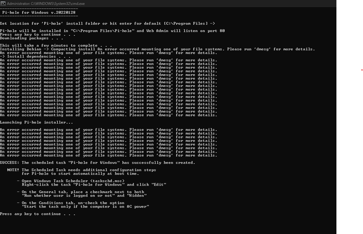 Can't download the debian.tar.gz · Issue #51 · DesktopECHO/Pi-Hole-for-WSL1 · GitHub