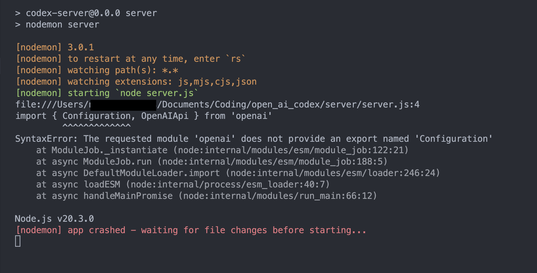 'openai' does not provide an export named 'Configuration' 🥲 · Issue #68 · adrianhajdin/project ...