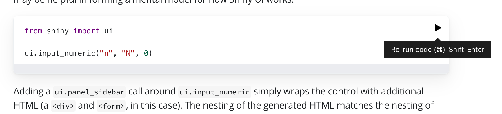 Interactive Code Cells Seem Broken · Issue 26 · Posit Dev Py Shiny Site · Github