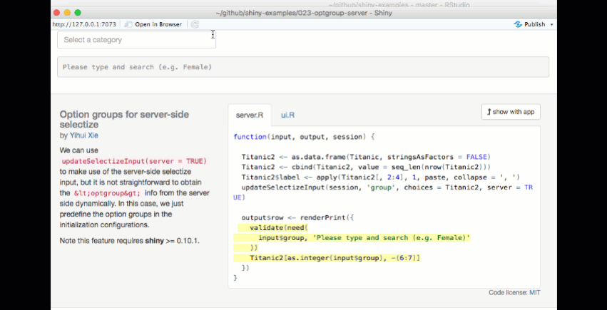 Selectize optgroup bug in shiny-examples 023-optgroup-server · Issue #2192 · rstudio/shiny · GitHub