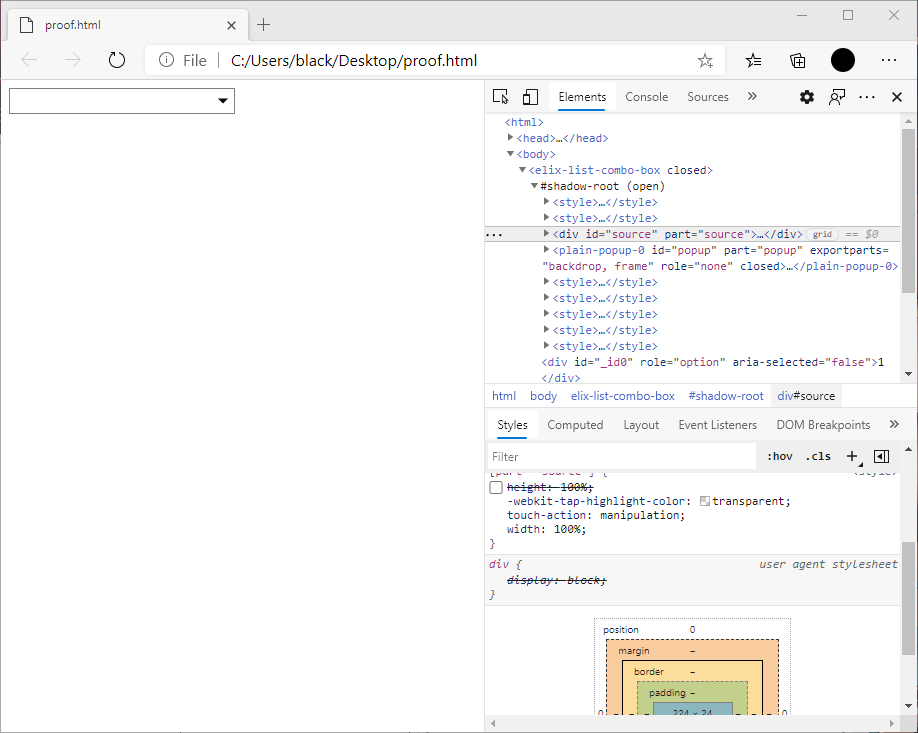 PopupSource break ListComboBox · Issue #162 · elix/elix · GitHub