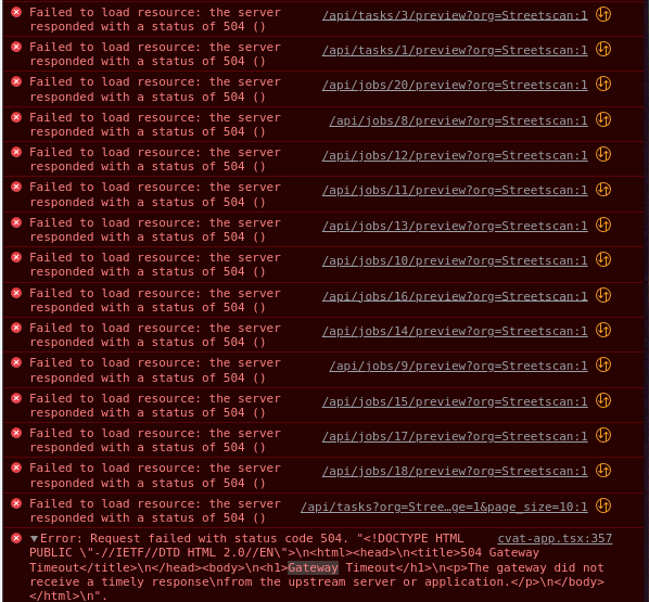 Server crash when trying to access menu Jobs · Issue #5567 · cvat-ai/cvat · GitHub