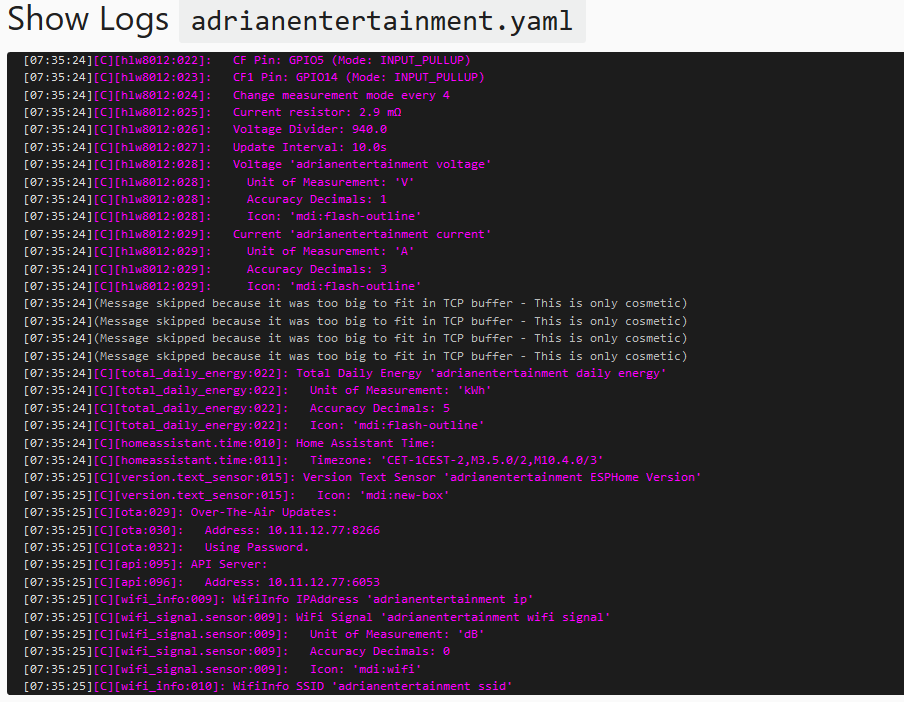 ESPHome 1.14.3 shows offline, but can still connect (ESP8266) · Issue #881 · esphome/issues · GitHub