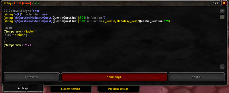 Exessive Lua errors in raid · Issue #4970 · Questie/Questie · GitHub