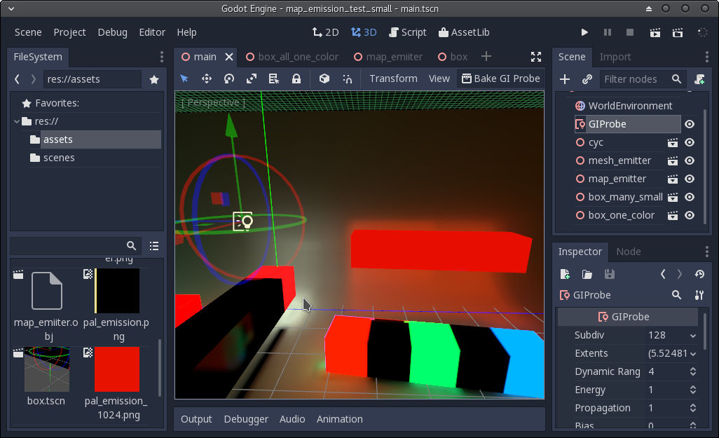 Texture mapping emission does not work with GIProbe · Issue #10534 ...