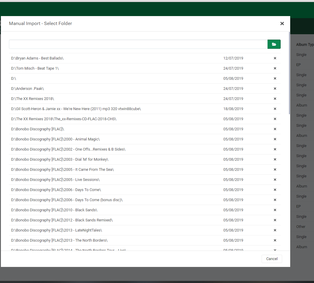 Manual Import dialogue infinite scrolling issue · Issue #944 · Lidarr/Lidarr · GitHub