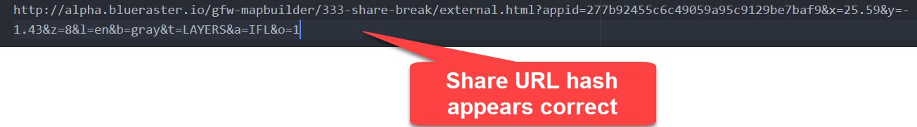 The share button is not working in ArcGIS Online apps which use 1.3.3 ...