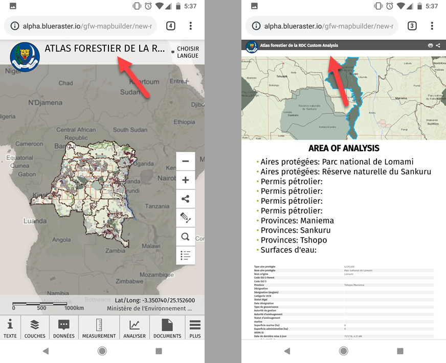 (Mobile): Increase width of header · Issue #502 · wri/gfw-mapbuilder · GitHub