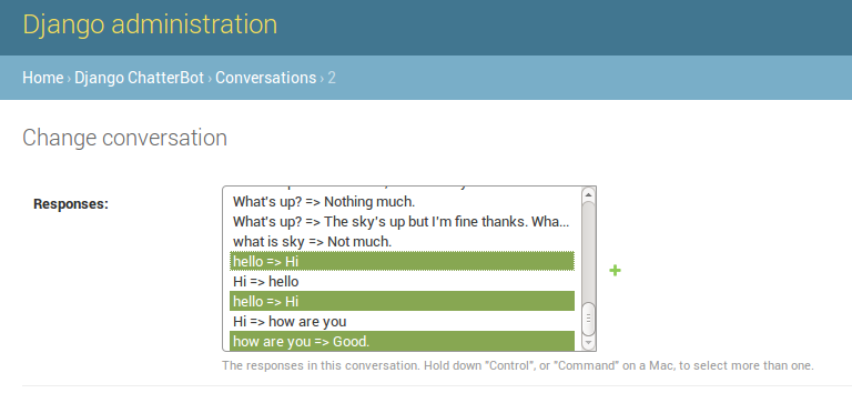 Empty Chatterbot Conversation table in Django Admin · Issue #957 ...