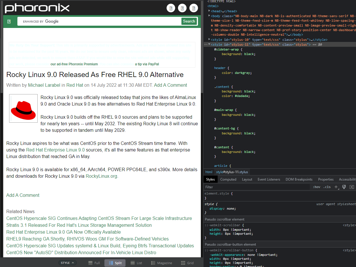 Help: Trying to add styles to individual RSS feed pages · Issue #1456 · openstyles/stylus · GitHub
