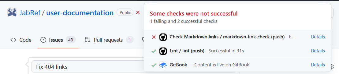 Fix 404 links · Issue #407 · JabRef/user-documentation · GitHub