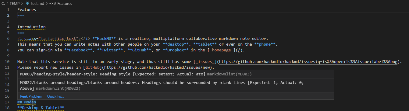 Embed Markdownlint · Issue 1256 · Hackmdiocodimd · Github