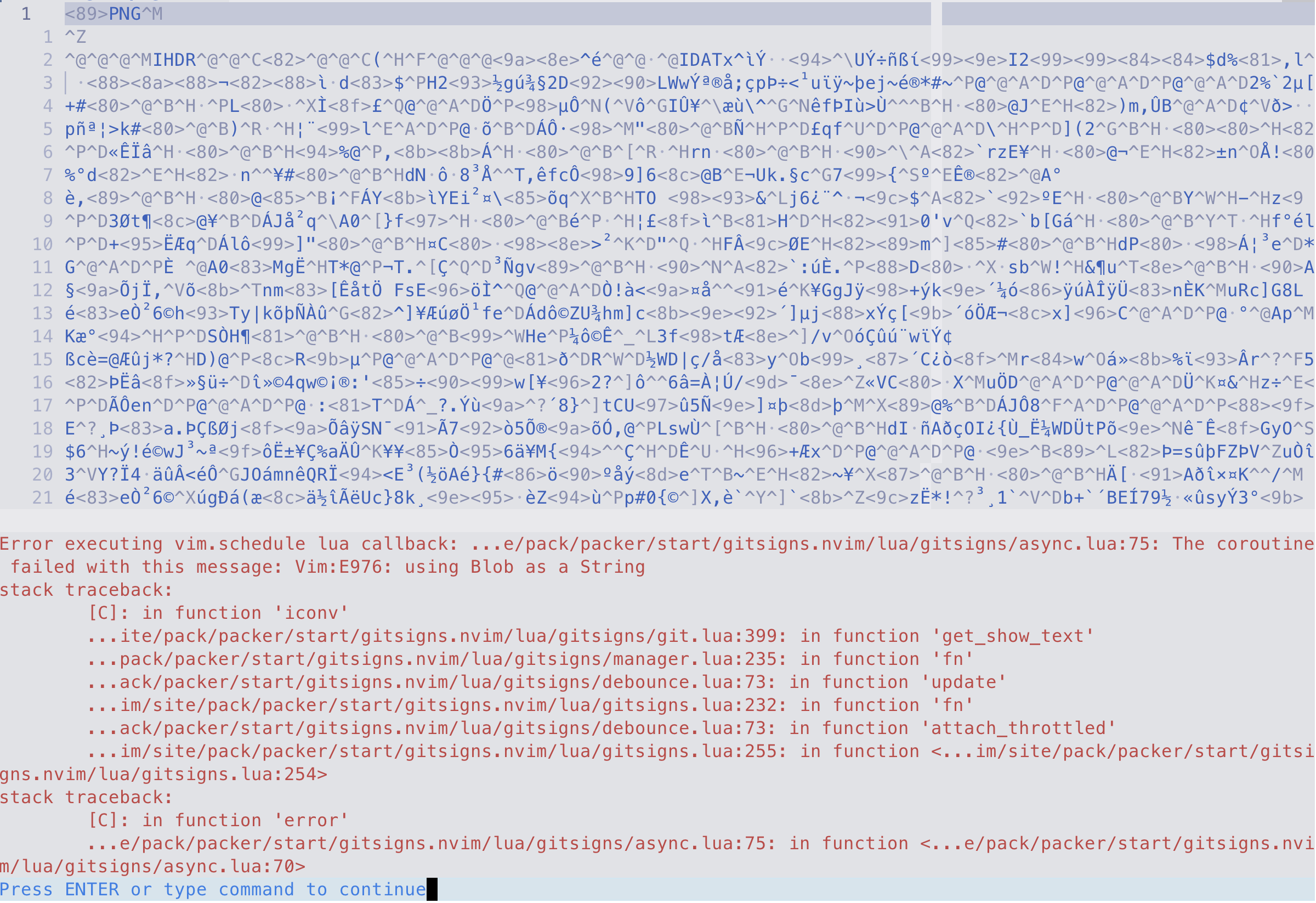 vim.fn.iconv cannot handle Blob types · Issue #549 · lewis6991/gitsigns.nvim · GitHub