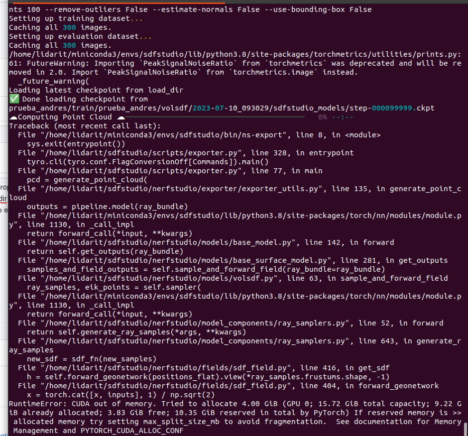 CUDA out of memory · Issue #159 · autonomousvision/sdfstudio · GitHub