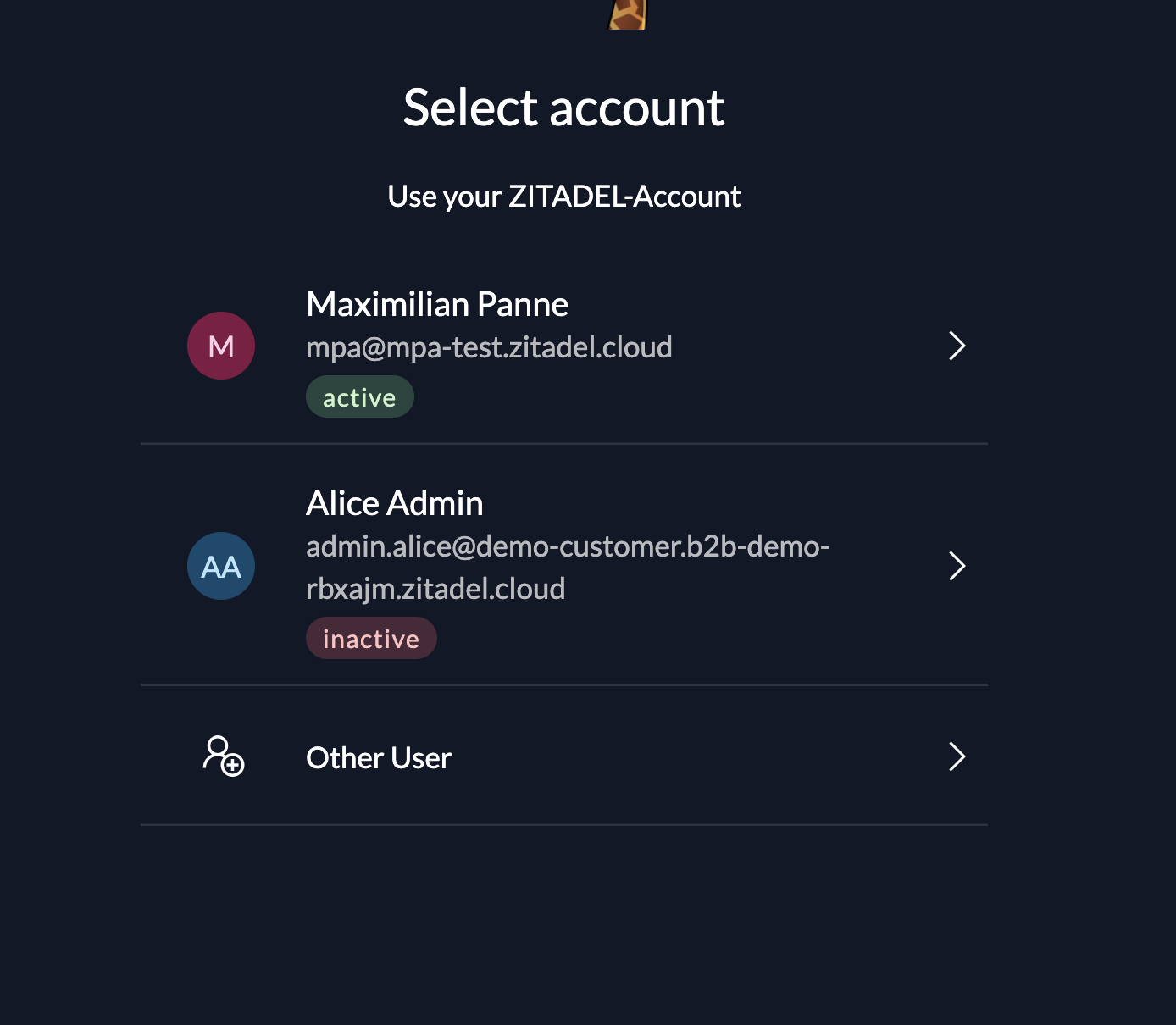 Choose which user field is shown on account picker · Issue #5669 · zitadel/zitadel · GitHub