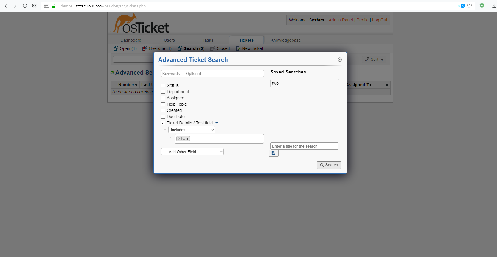 Advanced search fix by hronoas · Pull Request #4084 · osTicket/osTicket · GitHub