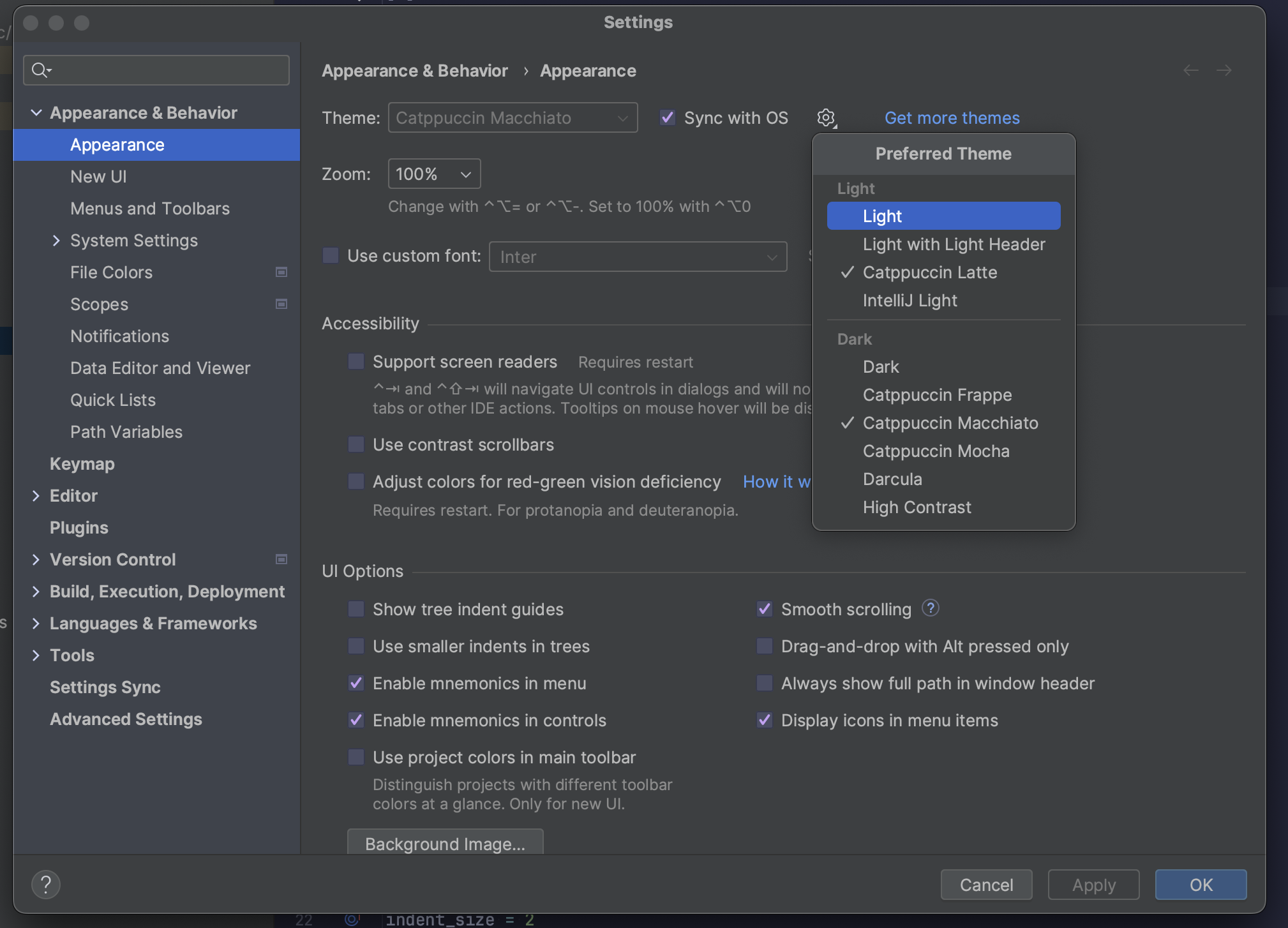 Darcula theme being applied instead of Dark/New UI theme · Issue #108 · catppuccin/jetbrains ...