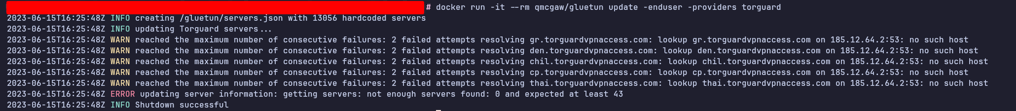 Bug Torguard Hostnames Outdated · Issue 1691 · Qdm12gluetun · Github 