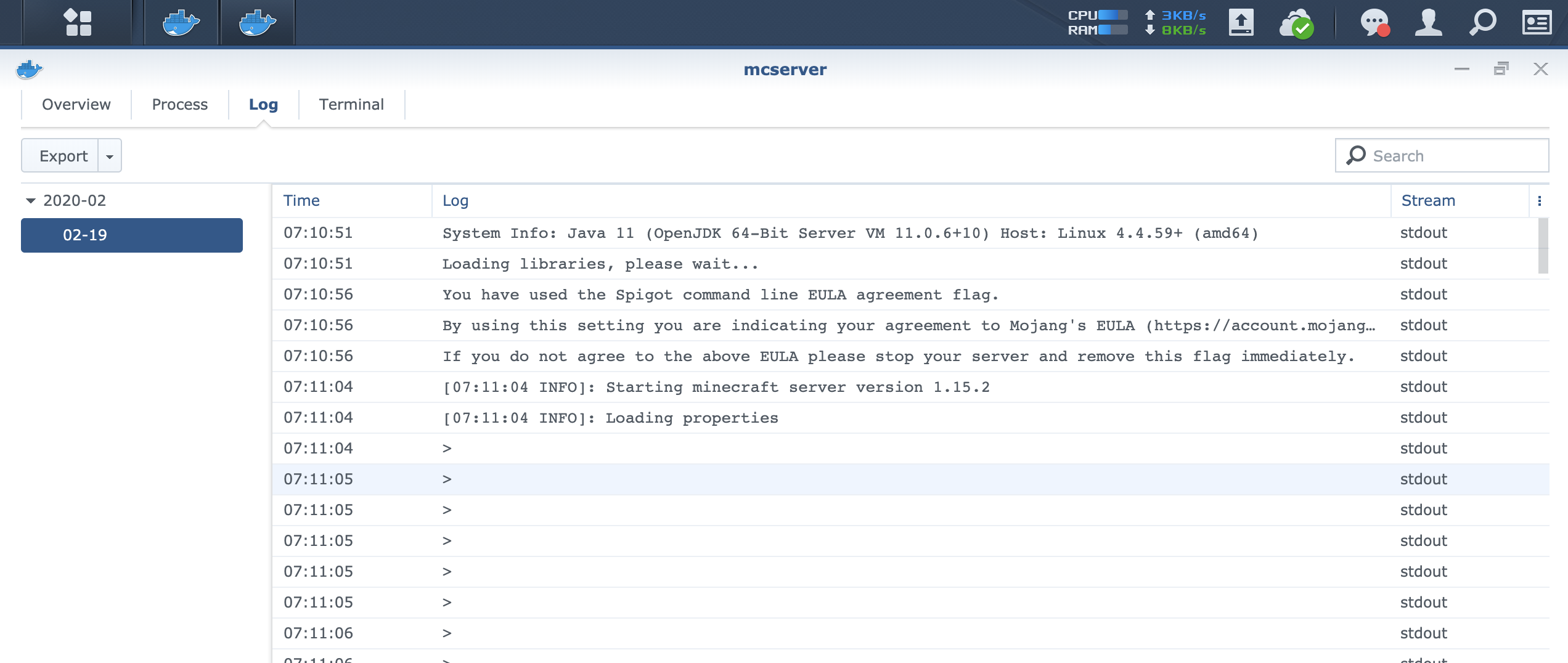 log output on docker container show only as ">" · Issue #2975 · PaperMC/Paper · GitHub