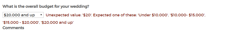 Select with comma in value fails validation · Issue #243 · umbraco/Umbraco.Forms.Issues · GitHub