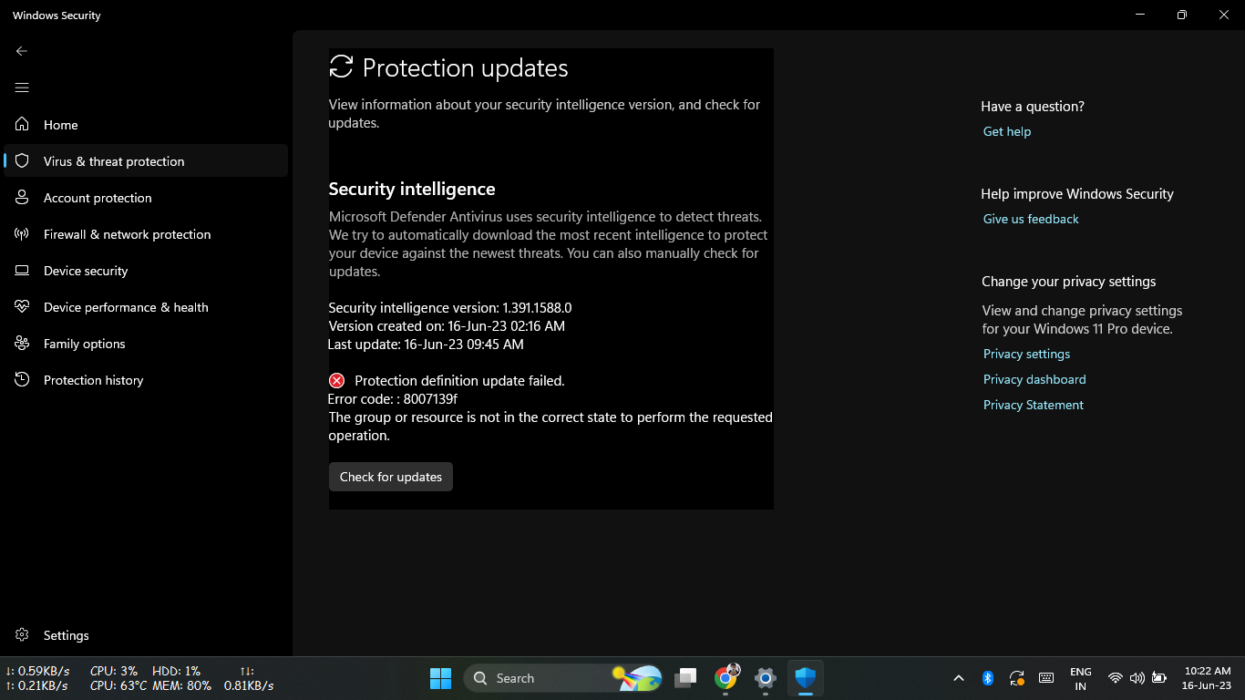 Microsoft Store and Windows Security updates are not Installing · Issue ...