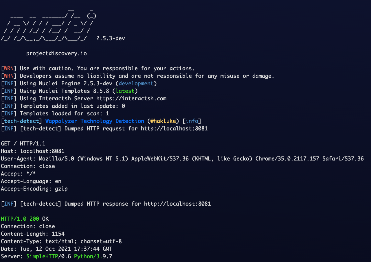 [feature] Add coloring to debug information · Issue #999 · projectdiscovery/nuclei · GitHub