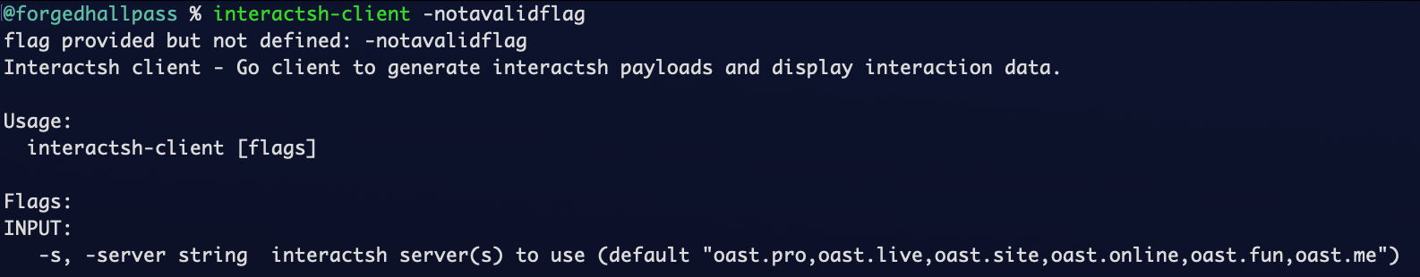 Show the help menu if an inexistent flag is provided to interactsh-server · Issue #357 ...