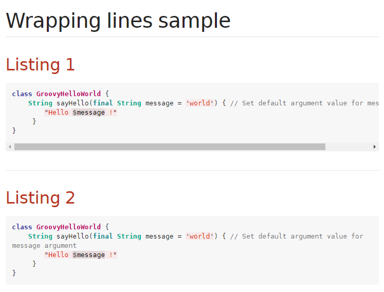 Asciidoc plug-in not sentitive to the value assigned to :prewrap: · Issue #350 · asciidoctor ...