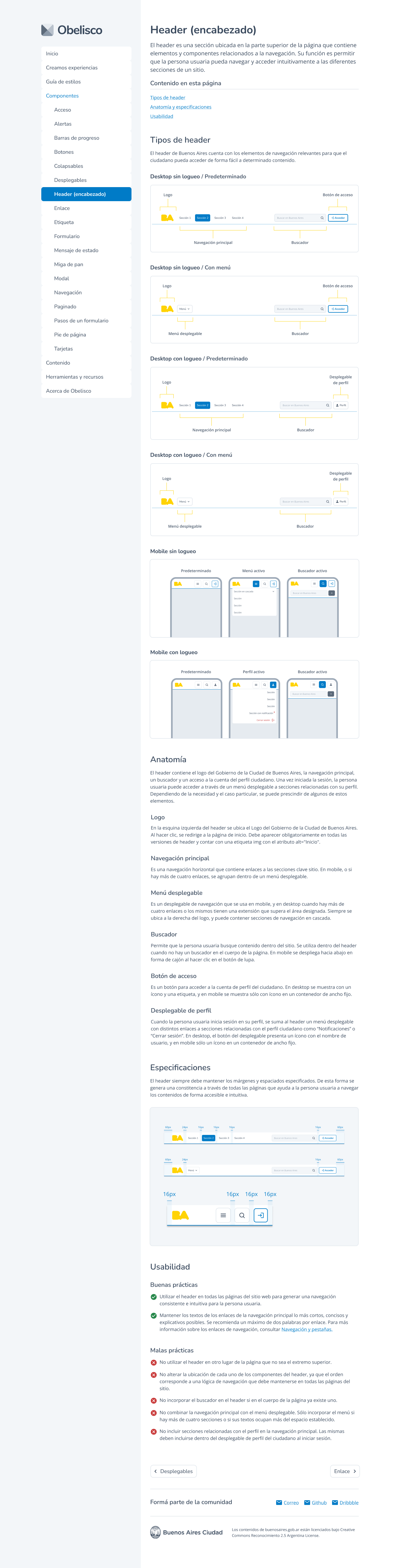 Header (encabezado) · Issue #275 · gcba/estandares · GitHub