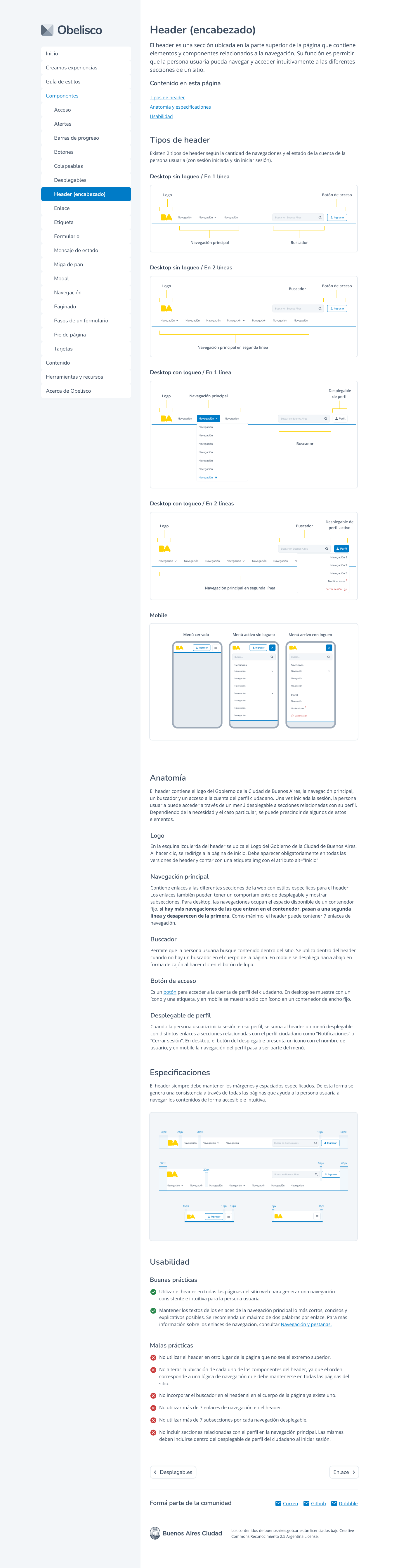 Header (encabezado) · Issue #275 · gcba/estandares · GitHub
