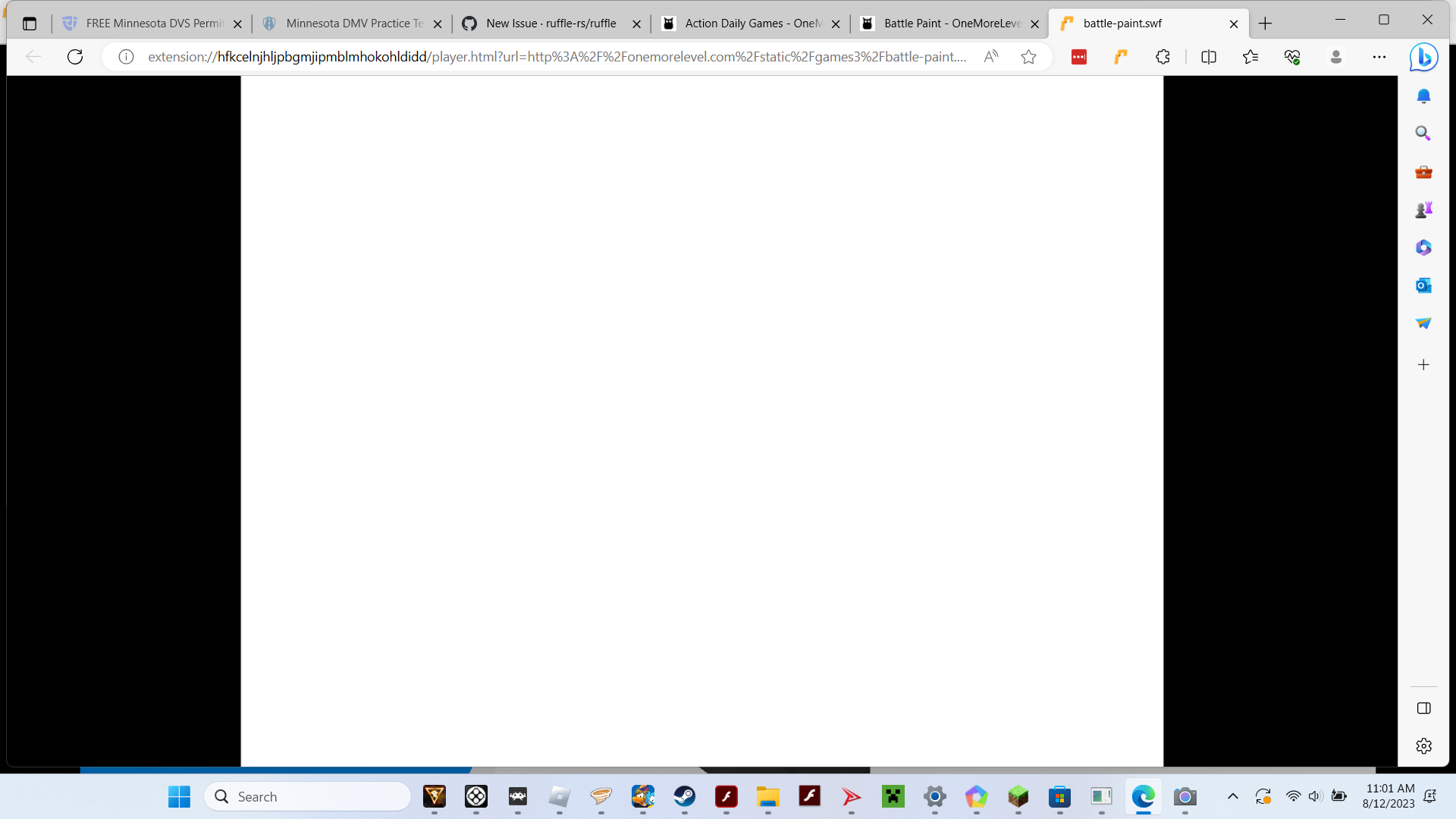 battle paint stuck at white blank screen · Issue #12709 · ruffle-rs/ruffle · GitHub
