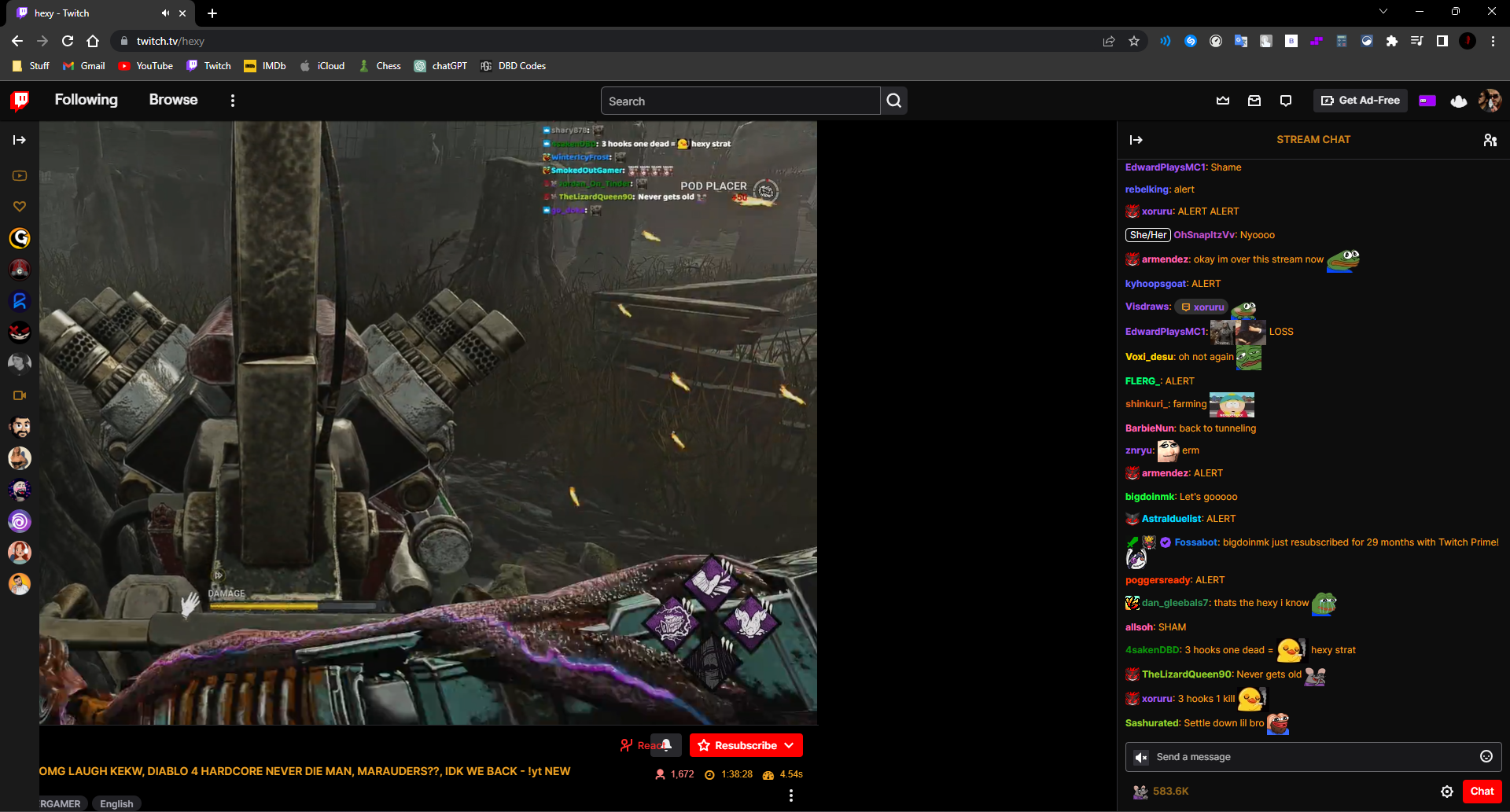 The stream moves to the left after you exit fullscreen using the fs chat & React button ...