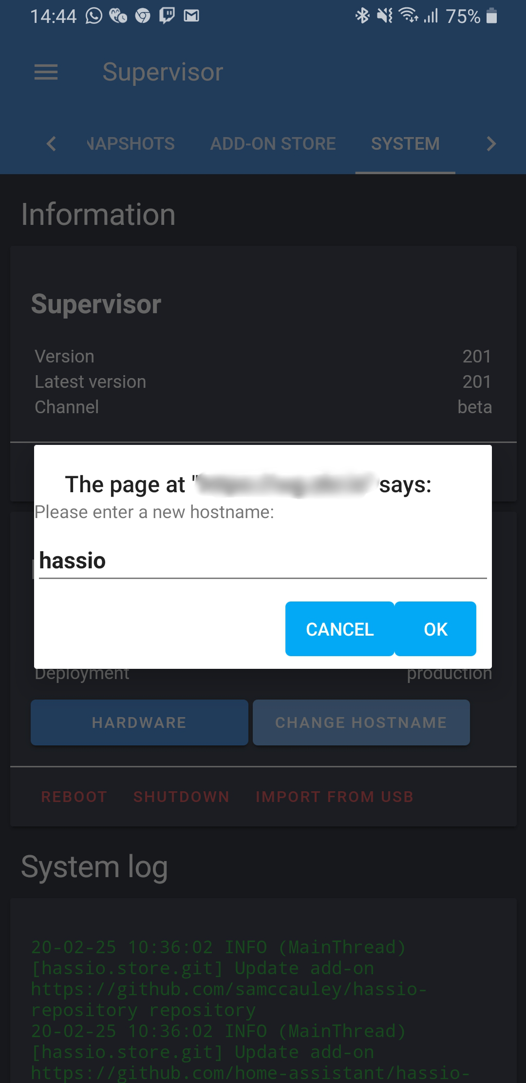 Replace supervisor hostname prompt with dialog · Issue #4981 · home-assistant/frontend · GitHub