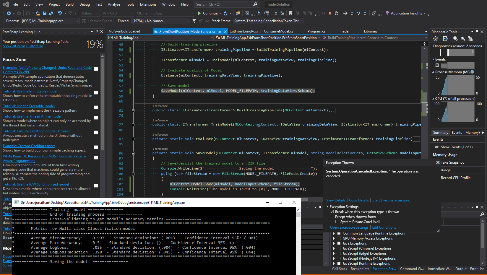 ML.NET aborted with "Training cancelled" · Issue #284 · dotnet/machinelearning-modelbuilder · GitHub