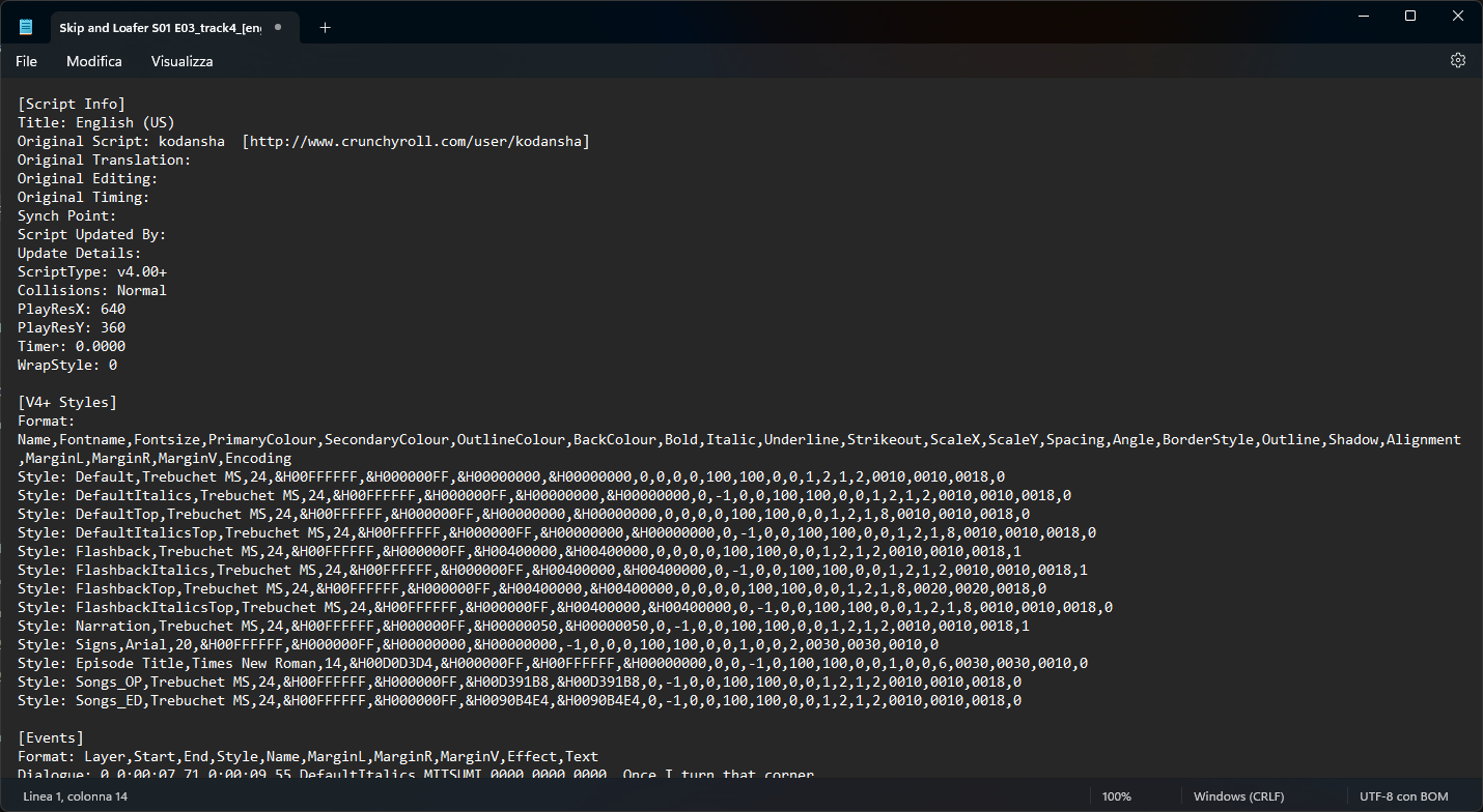 "ScaledBorderAndShadow:yes" in subtitles scripts · Issue #764 · hama3254/Crunchyroll-Downloader ...