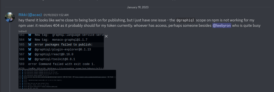 [graphiql] @graphiql/react 0.16.0 is not tagged · Issue #2997 · graphql/graphiql · GitHub