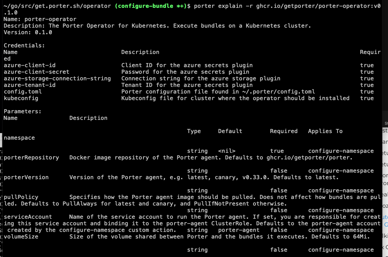 Description column in tables should wrap · Issue #1448 · getporter/porter · GitHub