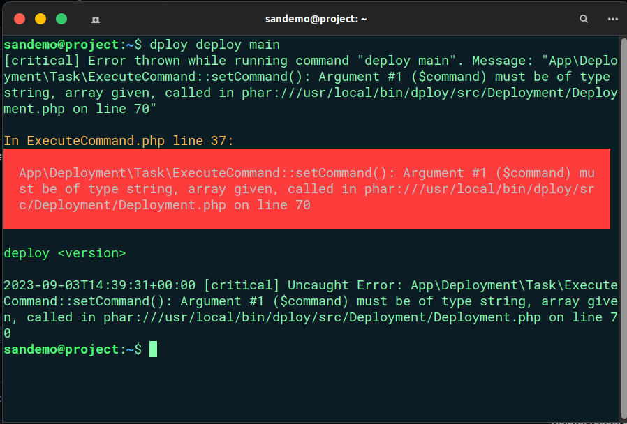Error Dploy Deploy Main · Issue 2 · Cloudpanel Iodploy · Github