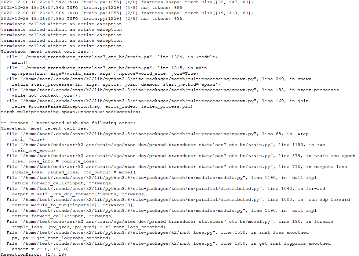 Error while training pruned_transducer_stateless2 · Issue #603 · k2-fsa/icefall · GitHub