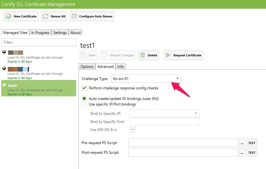 TLS-SNI-01 Challenge Support · Issue #158 · webprofusion/certify · GitHub