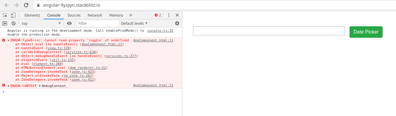 Datepicker placement "bottom left" not at all working. Always opens in middle of the field ...