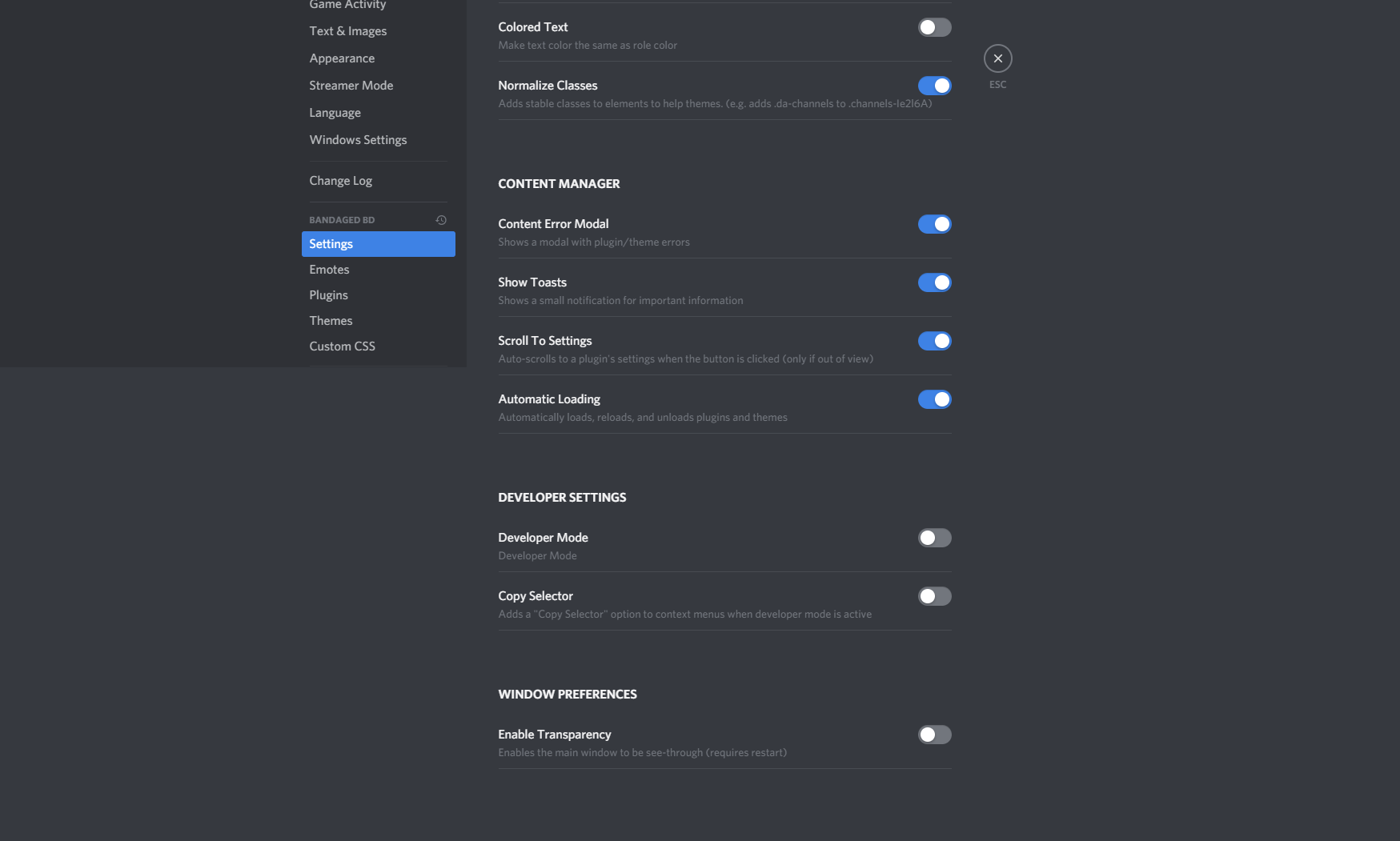 [Bug] BandagedBD settings missing scrollbar. · Issue #427 · BetterDiscord/BetterDiscord · GitHub