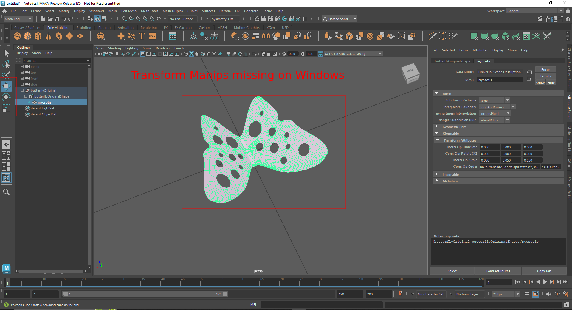 Transform Manips missing on Windows · Issue #2608 · Autodesk/maya-usd · GitHub