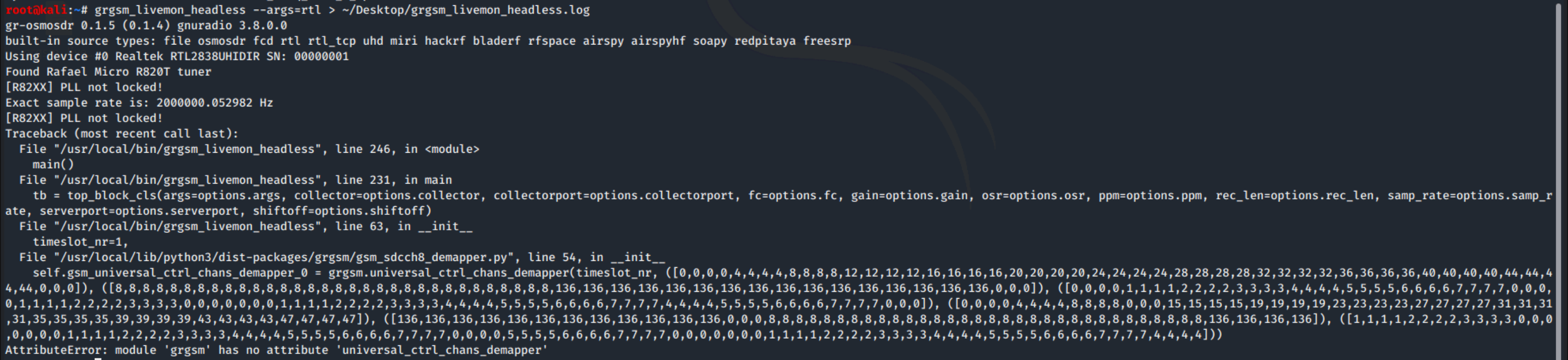 Error: module 'grgsm' has no attribute 'universal_ctrl_chans_demapper' · Issue #499 · ptrkrysik ...