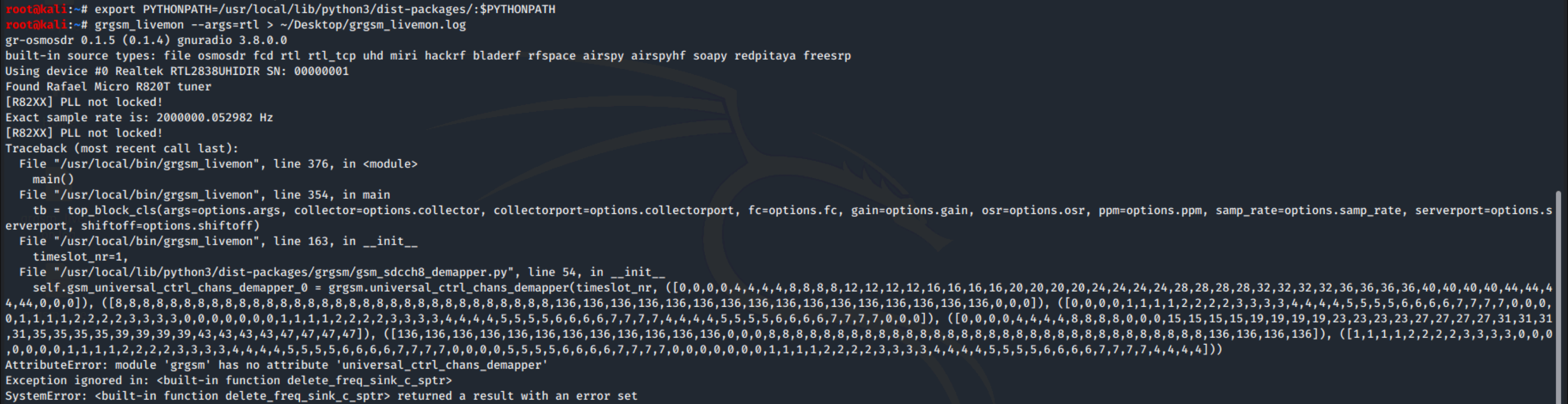 Error: module 'grgsm' has no attribute 'universal_ctrl_chans_demapper' · Issue #499 · ptrkrysik ...