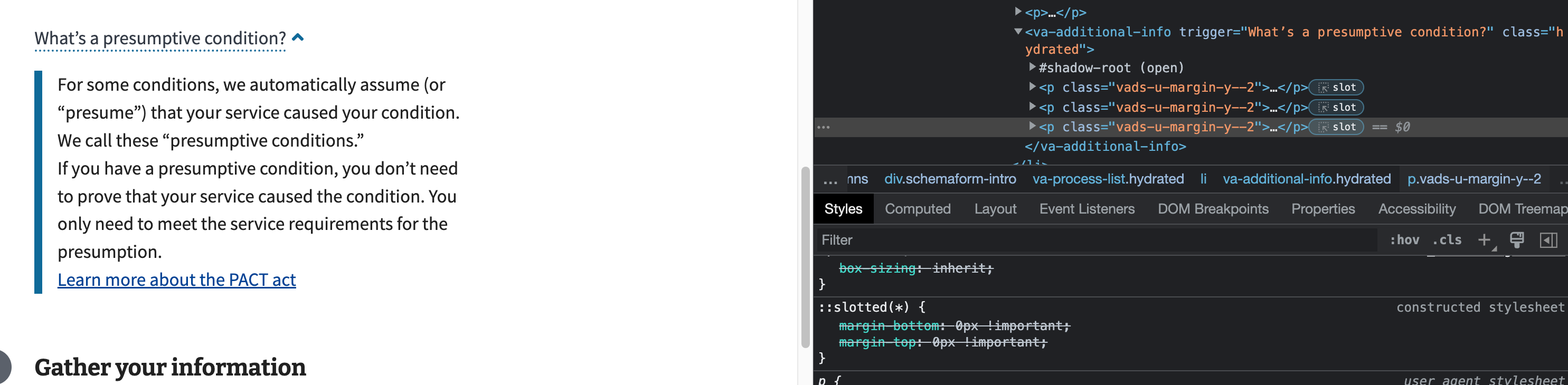 Research: verify - Fix margins inside some web components · Issue #1469 · department-of-veterans ...