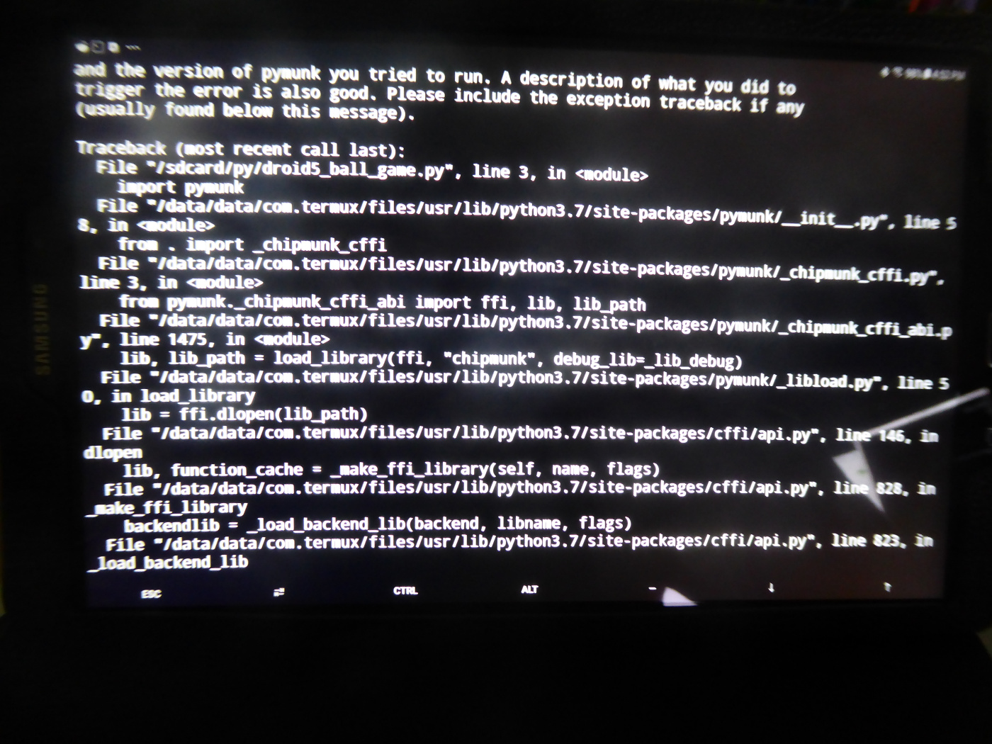 Android version? (via Termux) · Issue #162 · viblo/pymunk · GitHub
