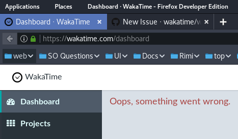 Oops, something went wrong. · Issue #113 · wakatime/legacy-python-cli · GitHub