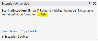 System.Runtime.InteropServices.SEHException when loading ONNX models · Issue #1508 · dotnet ...
